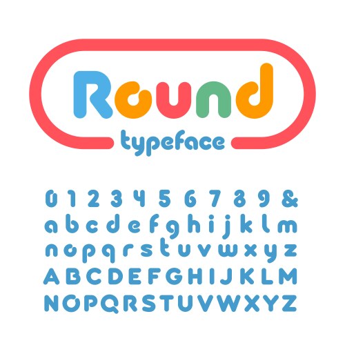 Rounded Font Vector Images (over 110,000)