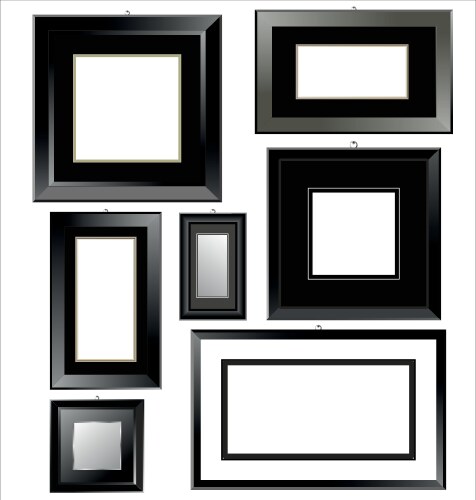 Black Frame Collection Royalty Free Vector Image