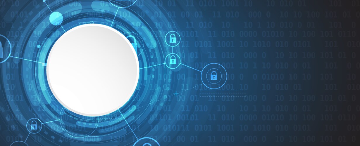 Internet digital syber security technology Vector Image