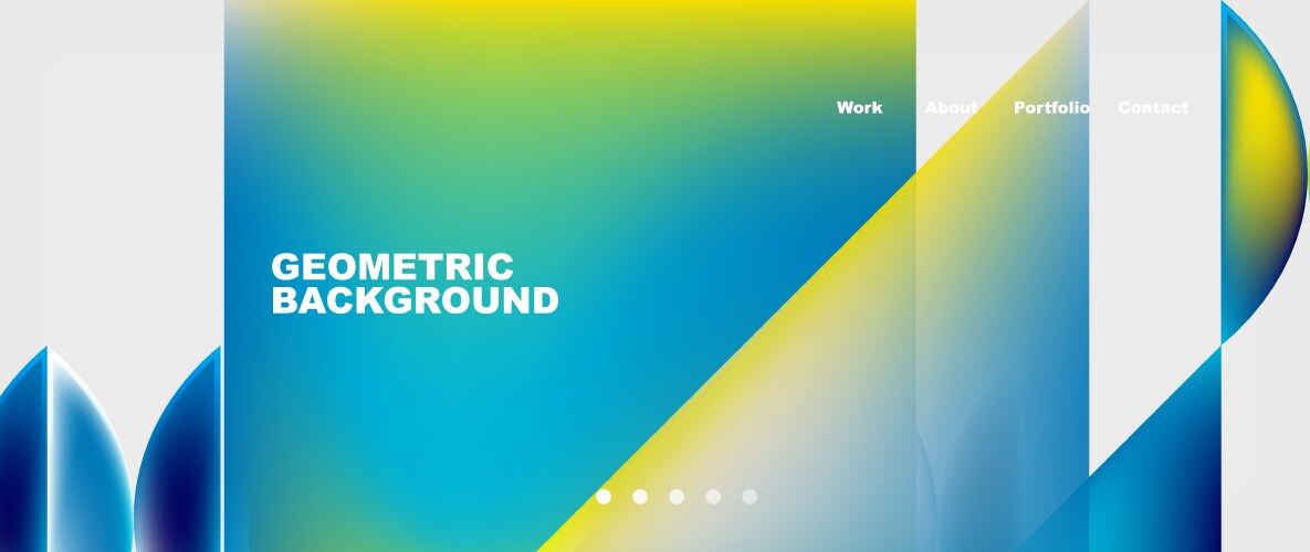 Glassmorphism geometric abstract background Vector Image