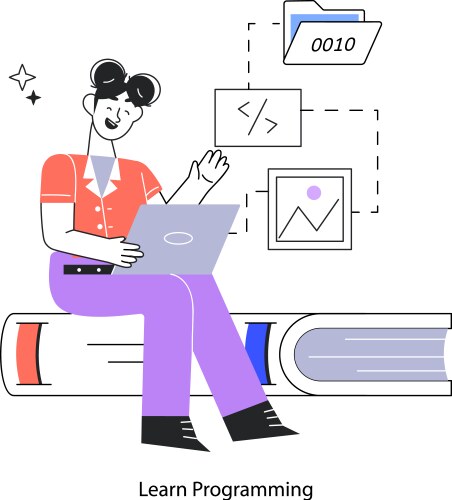 Learn programming Royalty Free Vector Image - VectorStock