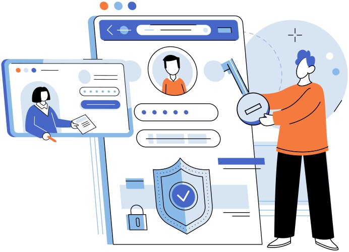 Personal profile contact information Royalty Free Vector