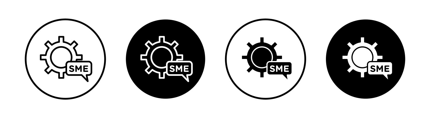 Sme icon set small enterprise expert symbol Vector Image