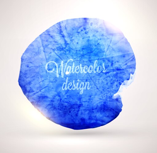 Bright blue watercolor circle Royalty Free Vector Image