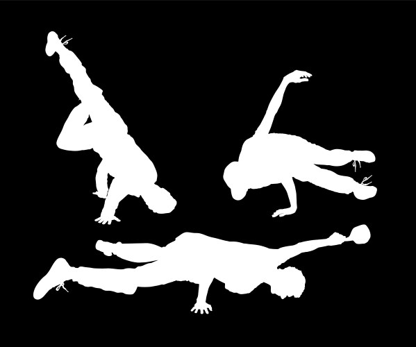 Break dance boy isolated Royalty Free Vector Image