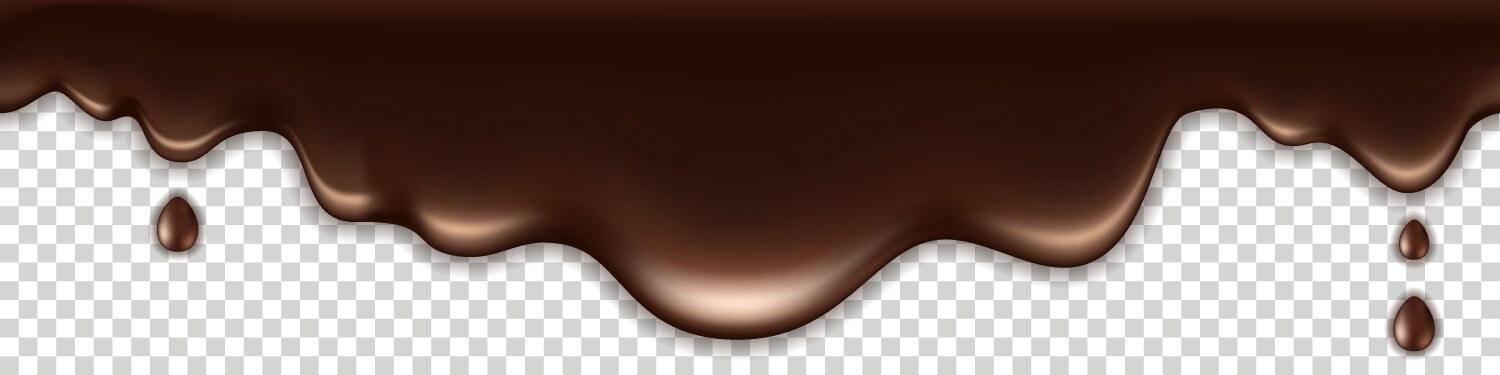 Realistic chocolate liquid flowing spreading from Vector Image