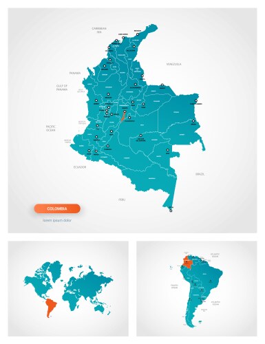 World map infographics template Royalty Free Vector Image