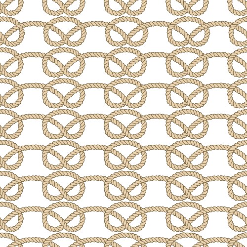 Seamless nautical rope pattern square knot Vector Image