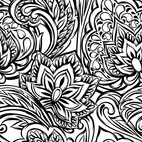 Indian seamless pattern design elements - mehndi Vector Image