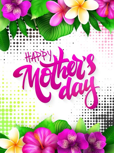 8 march happy womens day floral greeting card Vector Image