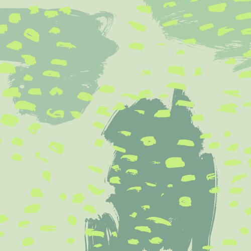 Yellow heart shaped brush stroke seamless pattern Vector Image