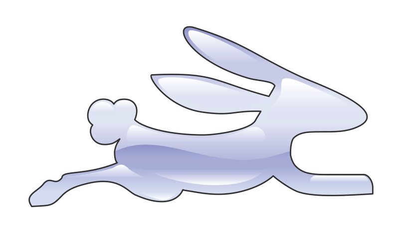 Running hare Royalty Free Vector Image - VectorStock