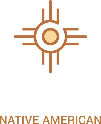 Sun in native american style Royalty Free Vector Image