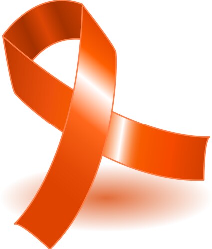 Purple awareness ribbon and shadow Royalty Free Vector Image