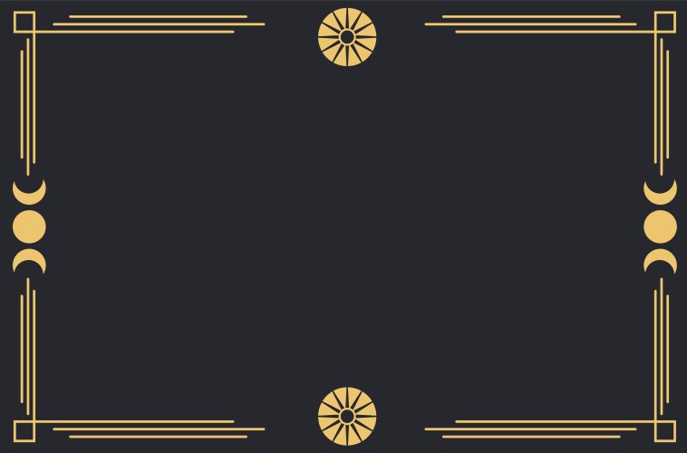 Rectangular golden boho frame Royalty Free Vector Image