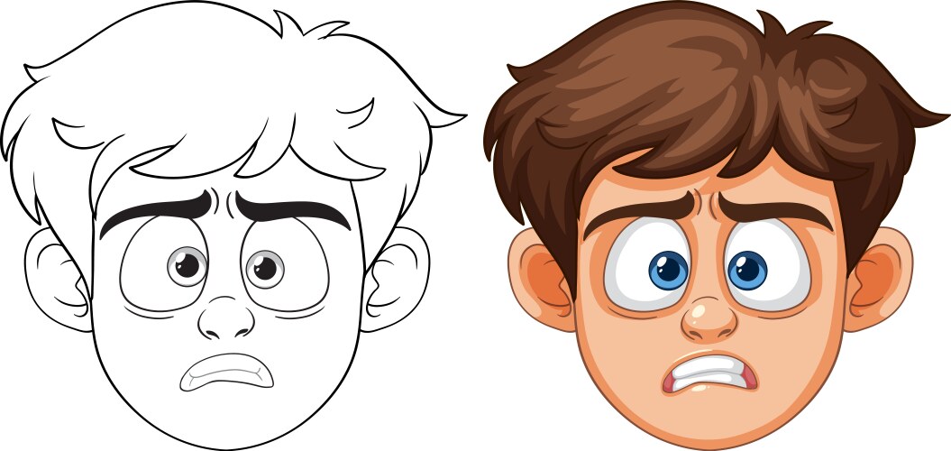 Cartoon Face Worried Vector Images (over 7,200)