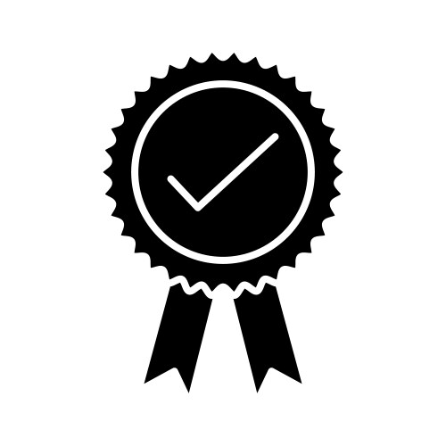 Badge icon set professional certificate ribbon Vector Image