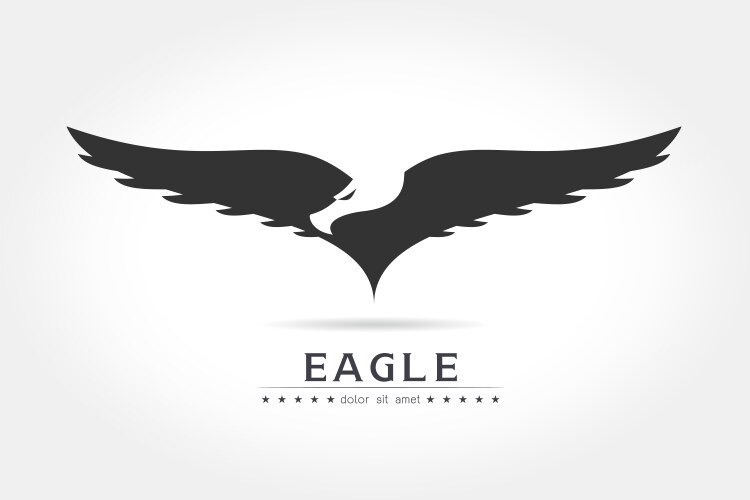 Graceful soaring eagle Royalty Free Vector Image