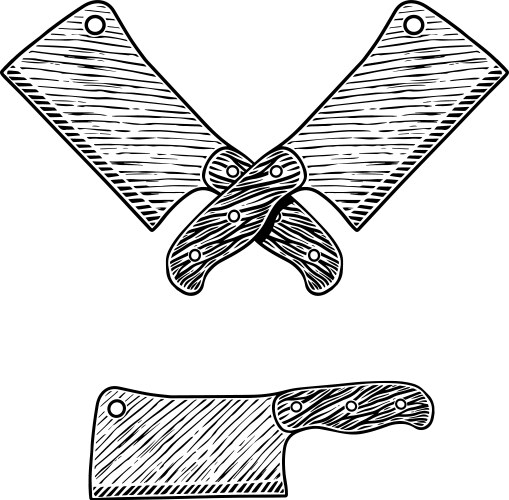 Meat cleaver pattern Royalty Free Vector Image