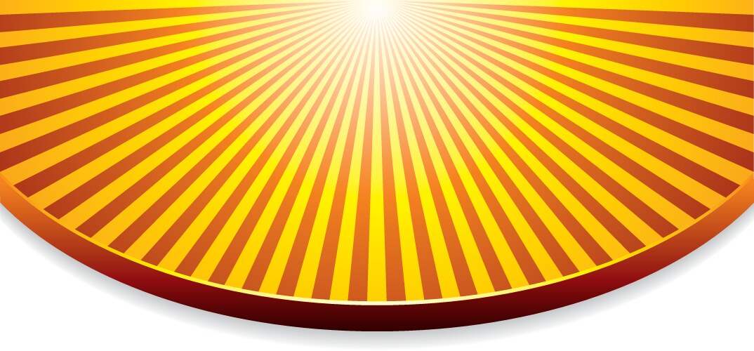 Sun rays orange background sunrise and sunset Vector Image