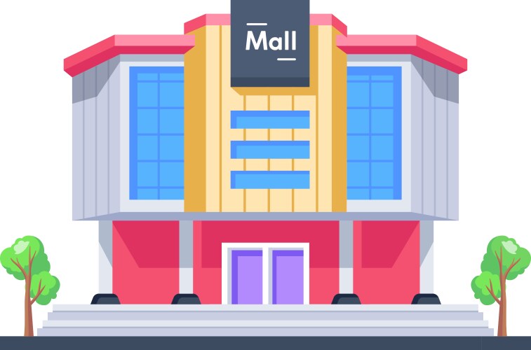 Webcheck out this isometric icon of mall complex Vector Image