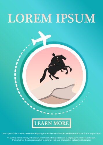 Medical tourism concept banner card with realistic