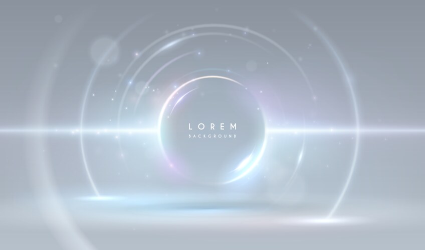 Magic light white ring background Royalty Free Vector Image