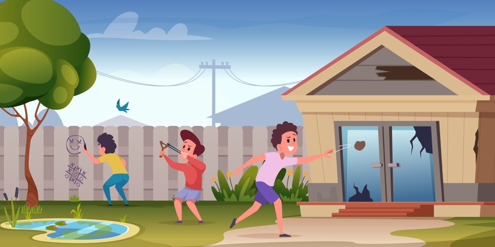 Behaving kids children with good manners helping Vector Image