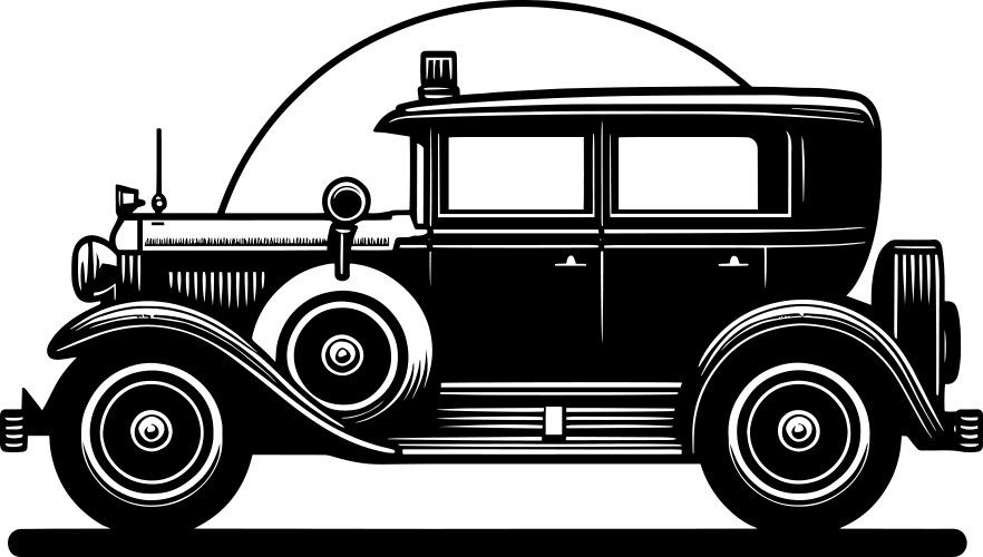 Auto Repair Black And White Stock Vector Illustration