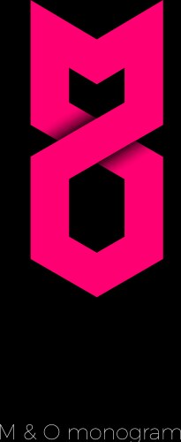 M o monogram Royalty Free Vector Image - VectorStock