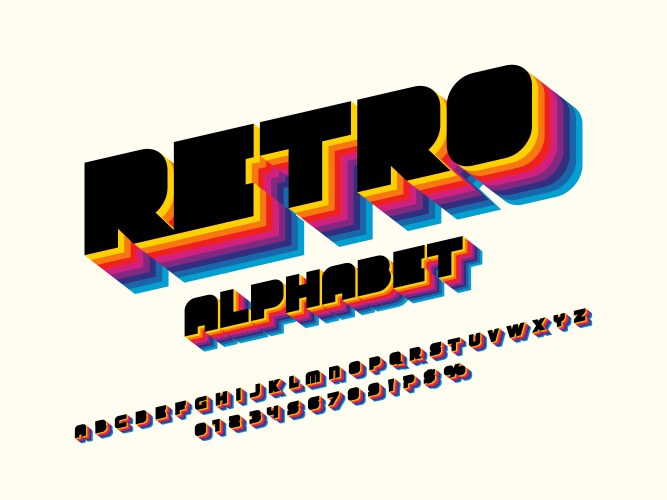 Stylized font Royalty Free Vector Image - VectorStock