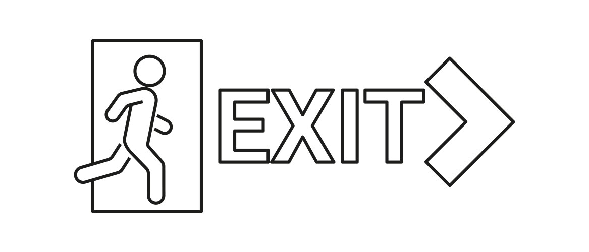 Emergency Exit Sign Vector Images (over 9,300)