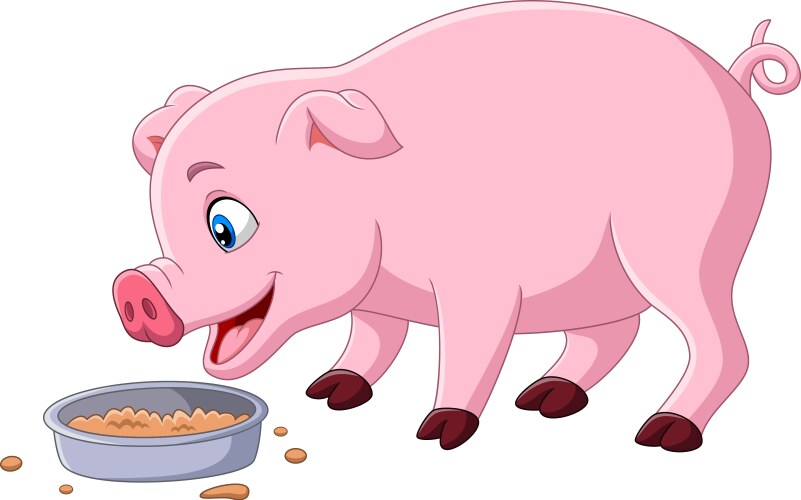 Pig cartoon Royalty Free Vector Image - VectorStock