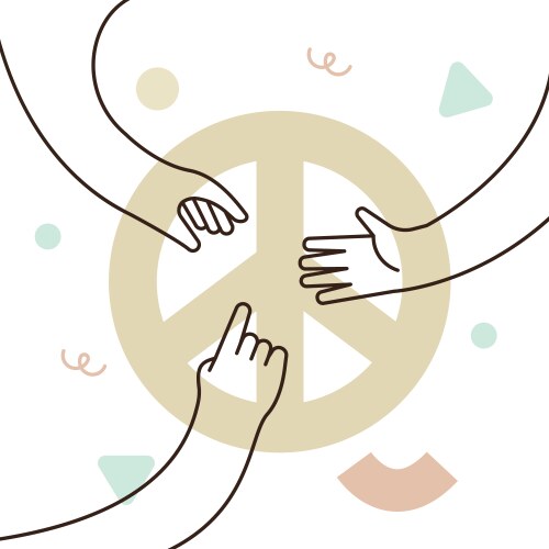 Peace united nations people Royalty Free Vector Image