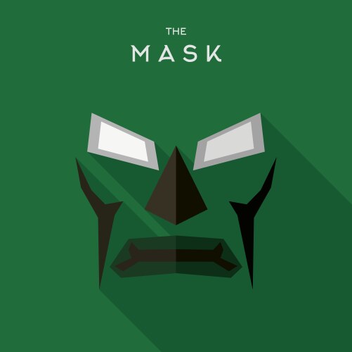 Mask hero superhero flat style icon logo Vector Image