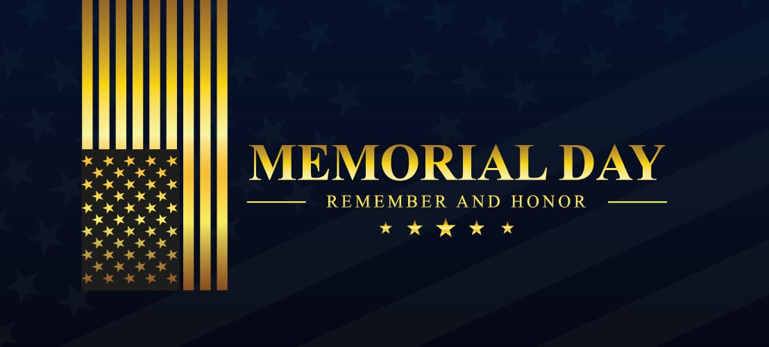 Memorial day - remember and honor poster usa memo Vector Image