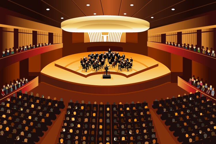 People in a concert Royalty Free Vector Image - VectorStock