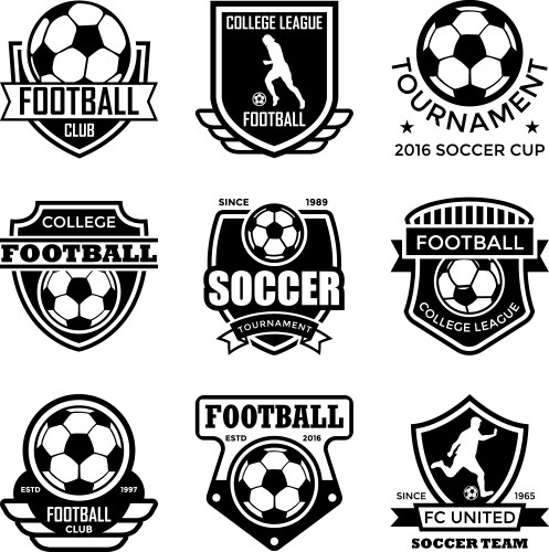 Soccer badge Royalty Free Vector Image - VectorStock