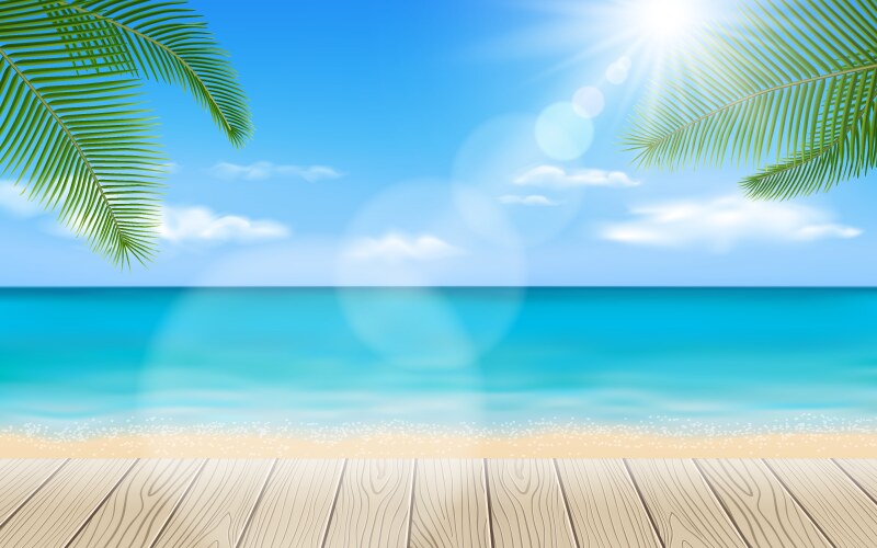 Sea beach Royalty Free Vector Image - VectorStock