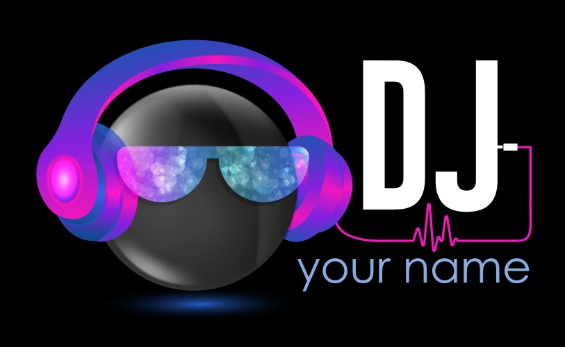Dj logo design creative Royalty Free Vector Image