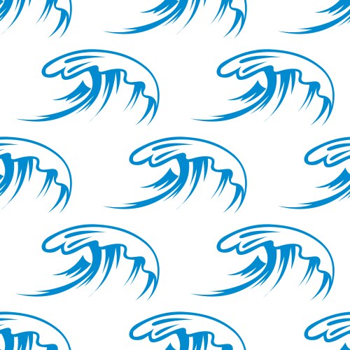 Hawaiian waves seamless pattern Royalty Free Vector Image