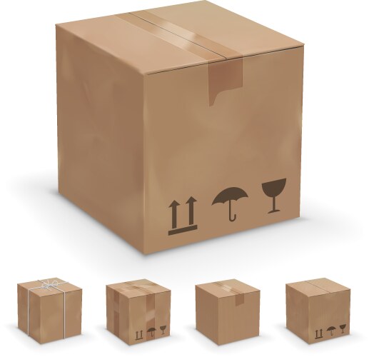 Set gift boxes different shapes Royalty Free Vector Image