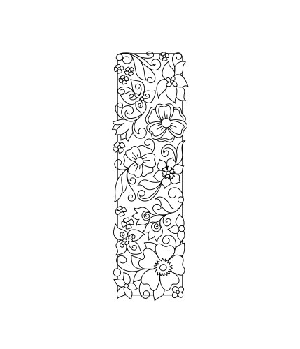 Golden ornamental alphabet letter i font Vector Image