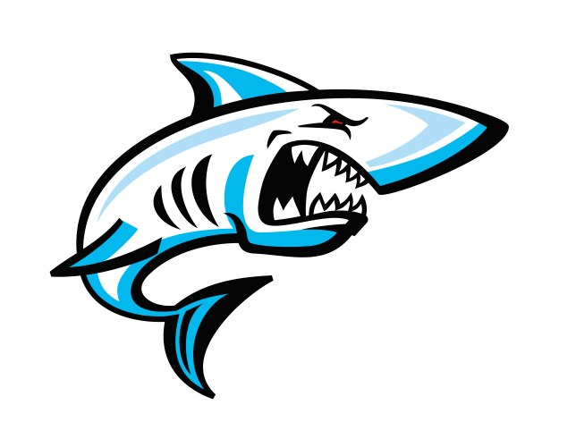 Shark baseball mascot Royalty Free Vector Image
