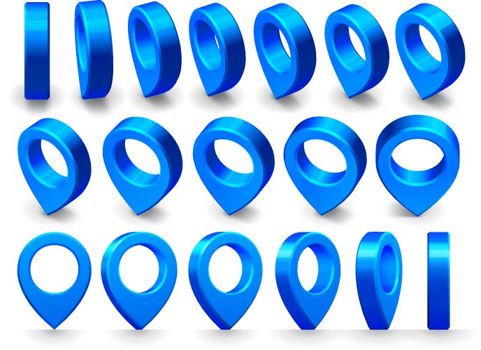 Blue Location Map Marker Pin Vector Images (over 25,000)