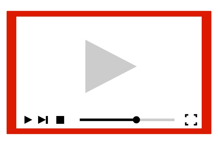 Vlog video frame sticker Royalty Free Vector Image