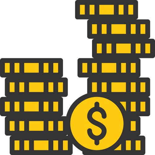 Gold coin icon Royalty Free Vector Image - VectorStock