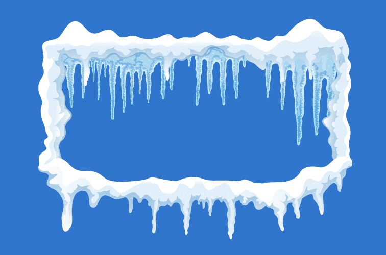 Ice cap borders set Royalty Free Vector Image - VectorStock