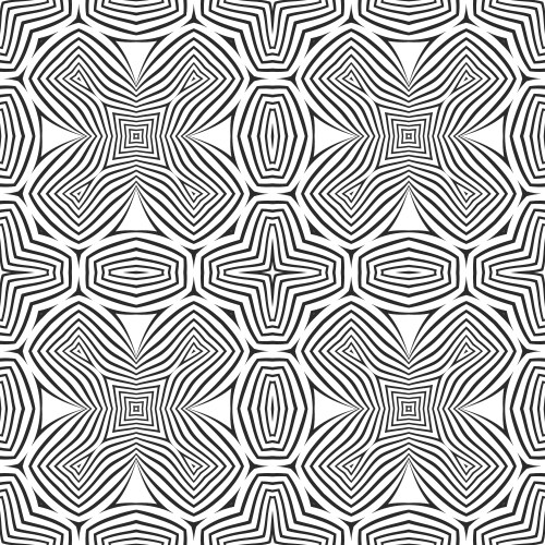 Optical art abstract striped seamless deco pattern