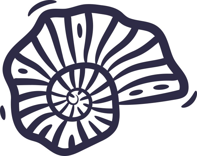 Fossil Ammonite Fossils Vector Images (over 360)